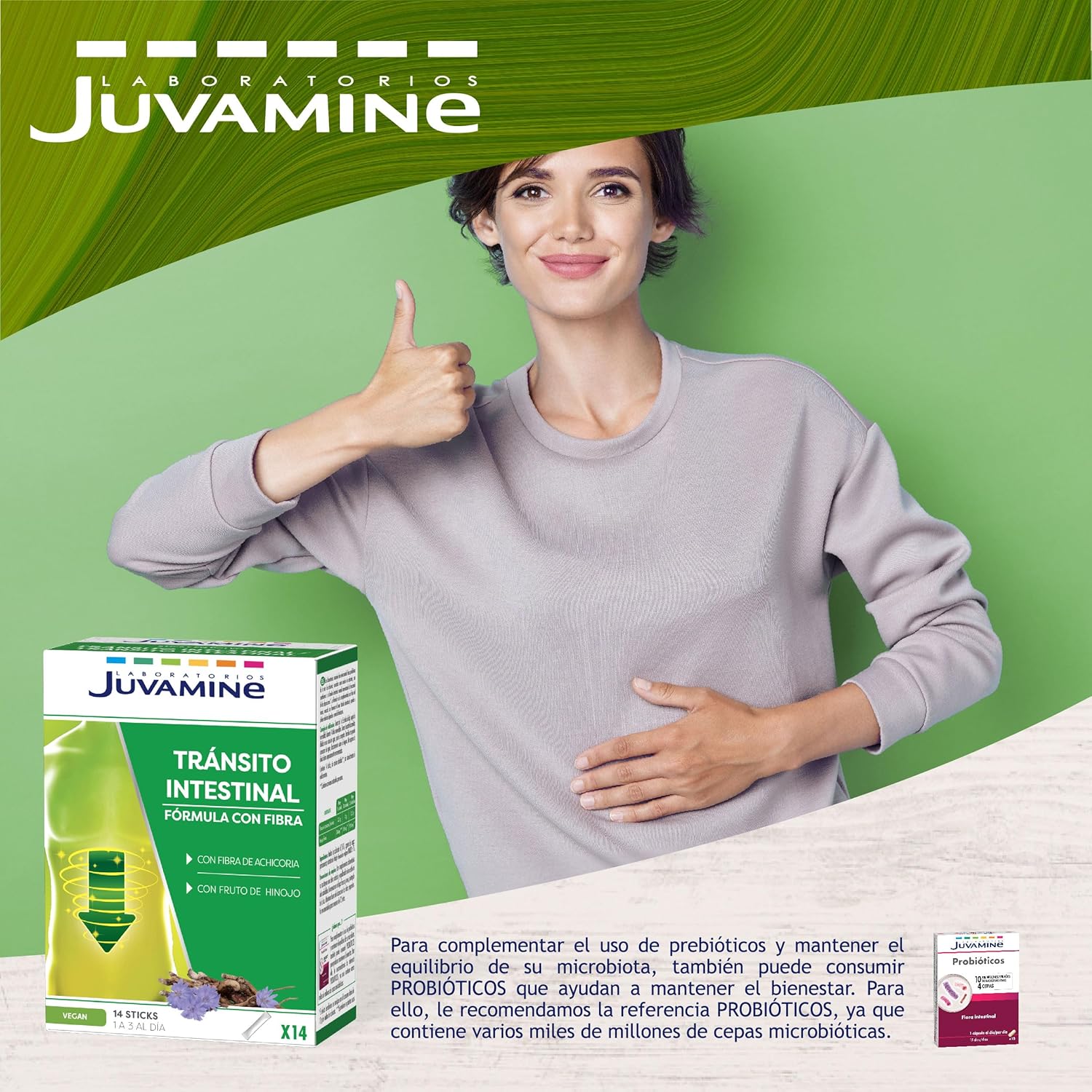 Juvamine Tránsito Intestinal con Fibras Prebióticas